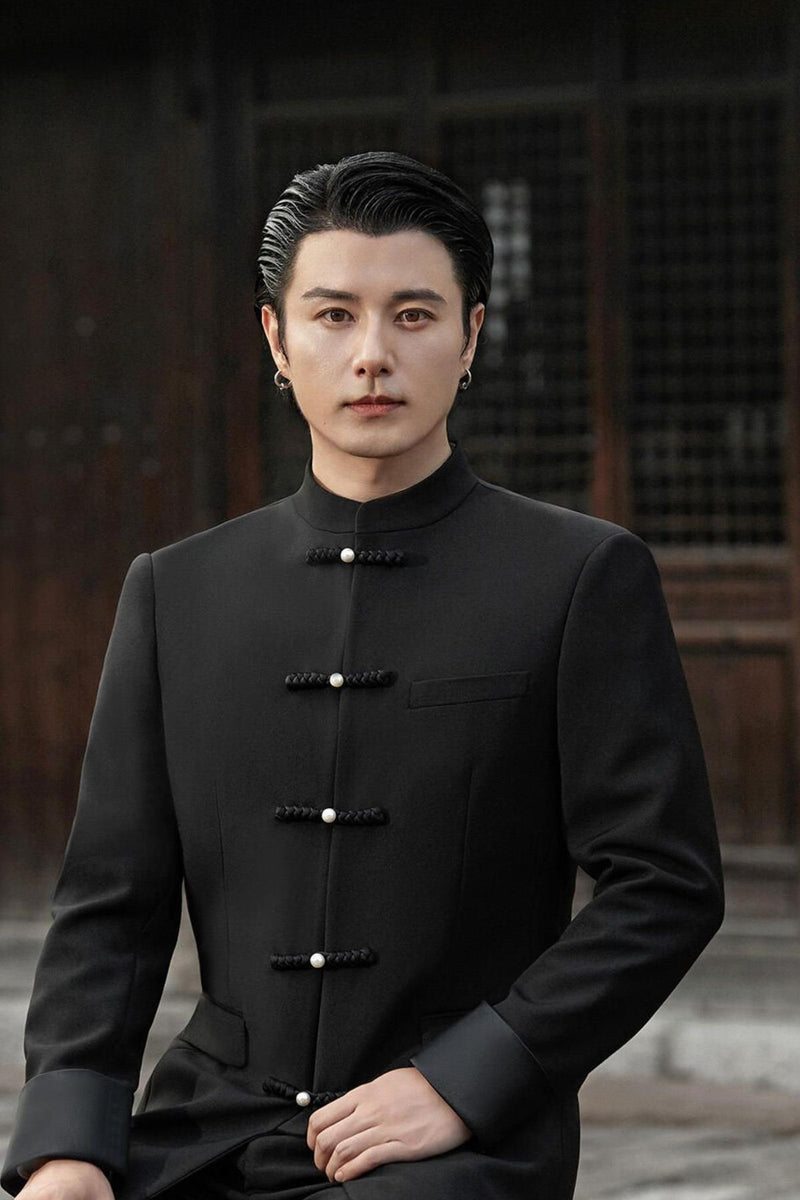 GM Mo Jun Oriental Men Suit Black (J-Pan Kou) – GlamEdge Dress & Gown