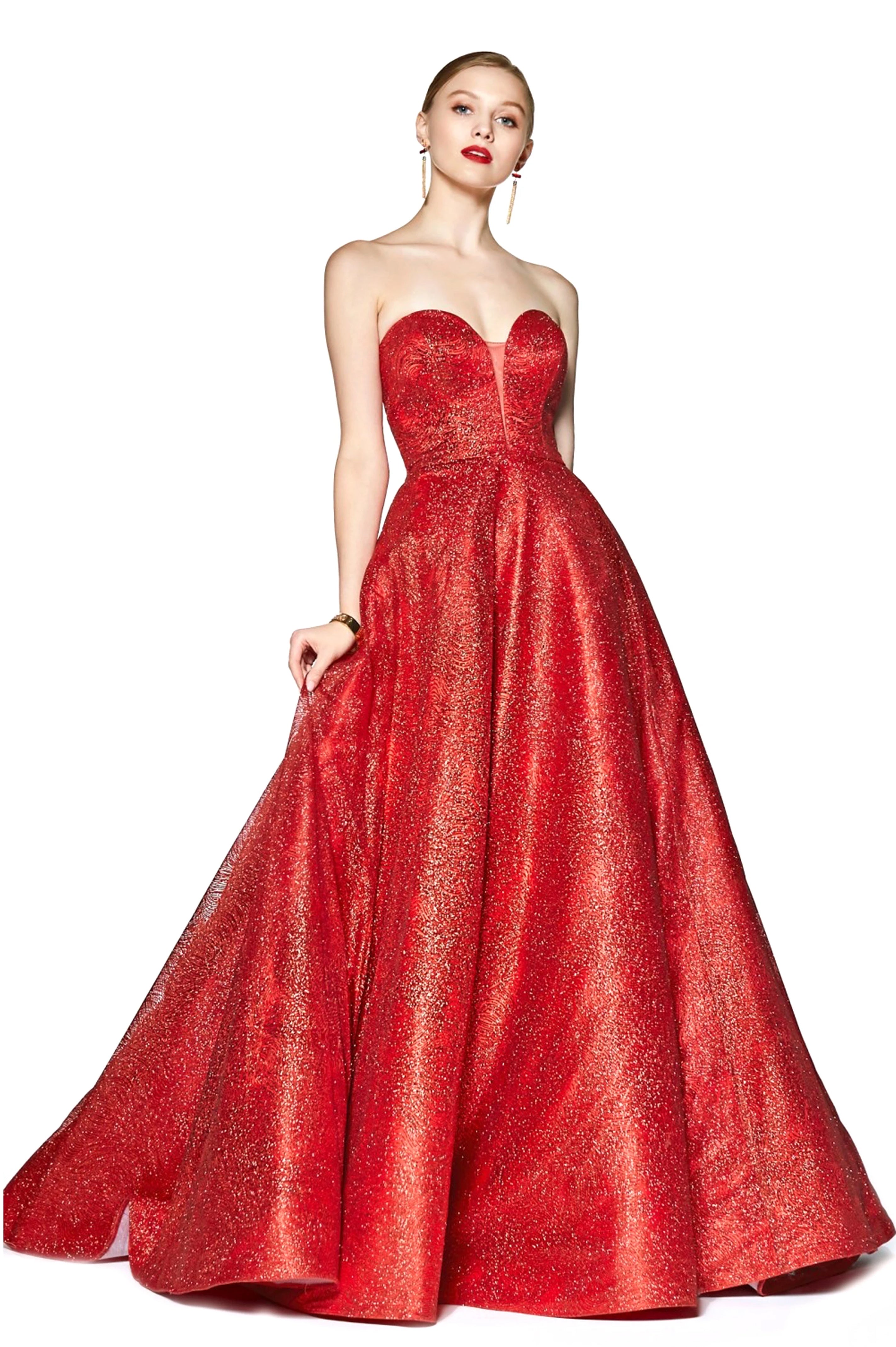 CD Cinderella Sweetheart Red Ballgown – GlamEdge Dress & Gown