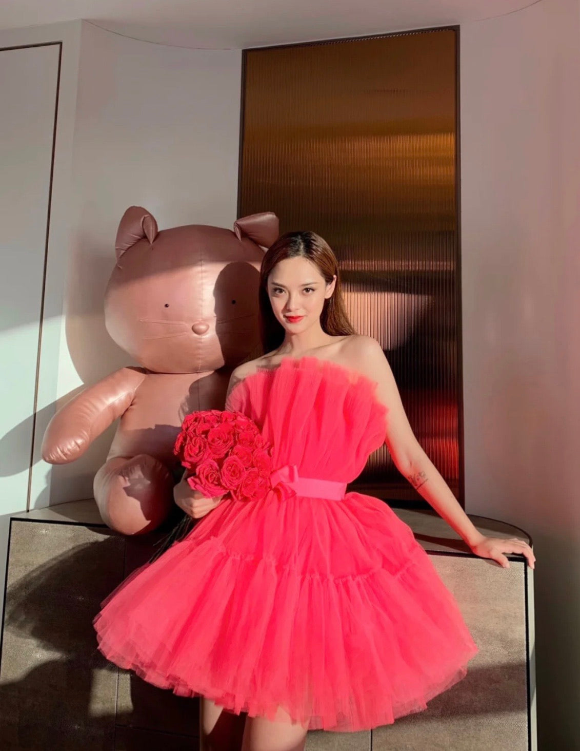 Barbie Tulle Pink Mini Gown – GlamEdge Dress & Gown